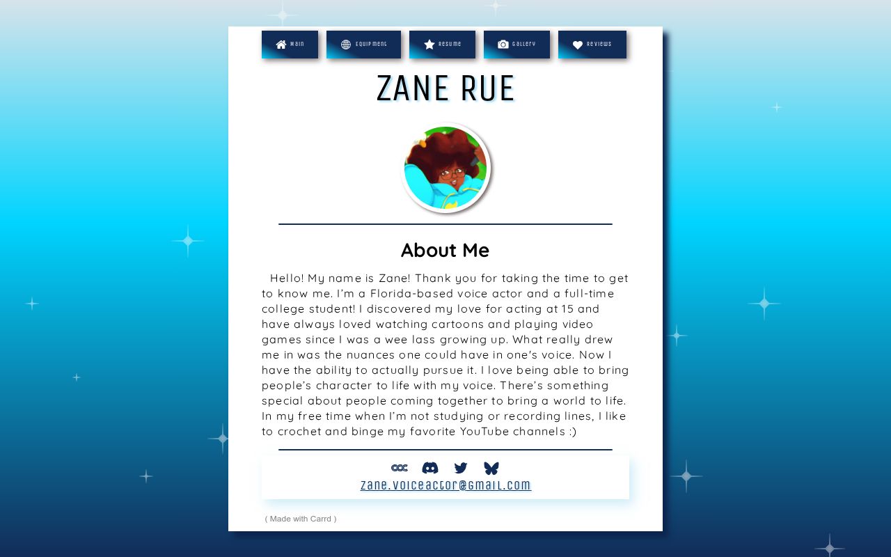 Zane Rue Voice Acting